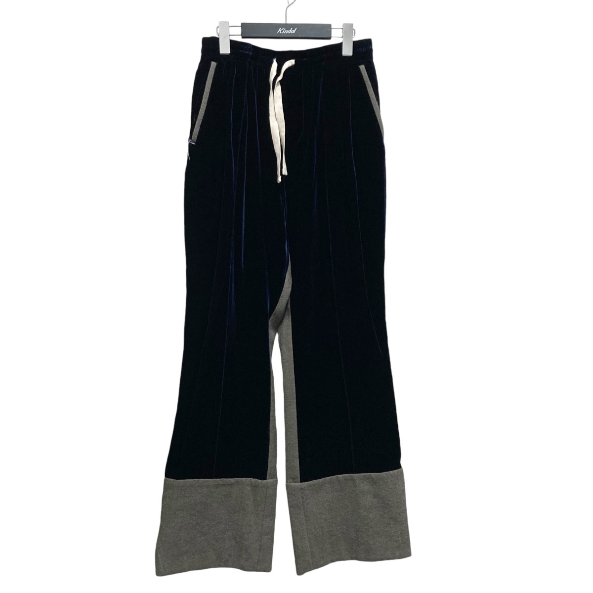 【楽天市場】【中古】HEoSA1 VELVET LAYERED PANTS ベロアパンツ HEAW PT006 ネイビー×グレー サイズ：1 ...