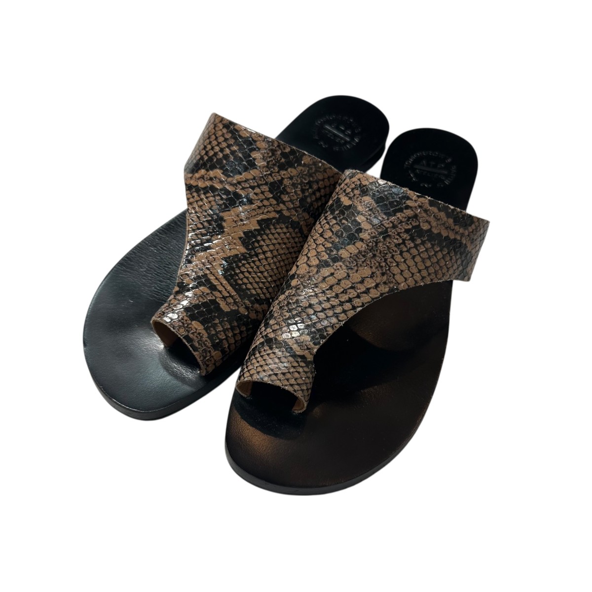 【楽天市場】【中古】ATP フラットサンダル パイソン柄サンダル ブラウン サイズ：37 【060925】（エーティーピー）：ブランド古着の ...