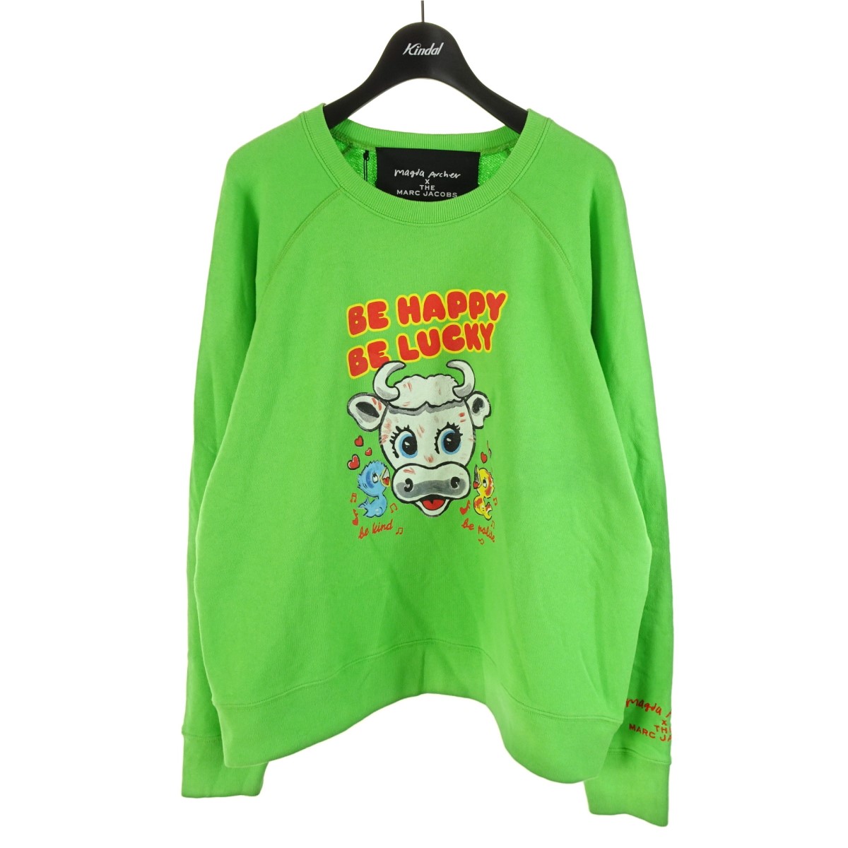 【楽天市場】【中古】MARC JACOBS×MAGDA ARCHERBE HAPPY BE LUCKY プリントトレーナー グリーン サイズ ...