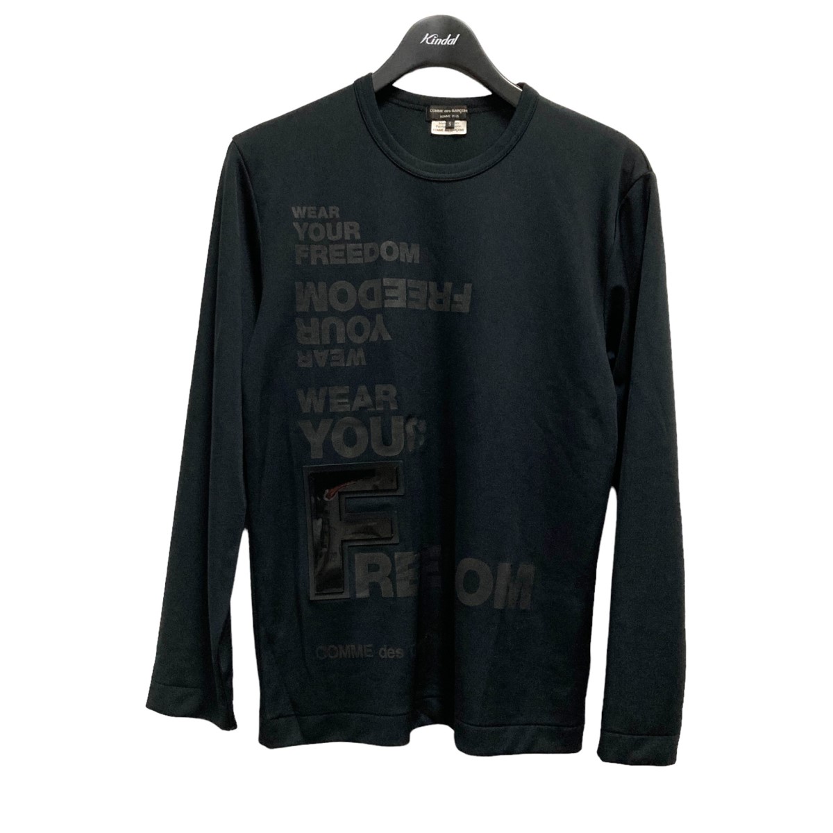 【楽天市場】【中古】COMME des GARCONS HOMME WEAR YOUR FREEDOM L／S T-SHIRT 18SS PS ...