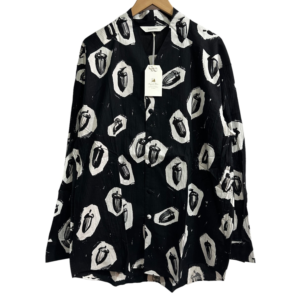 【楽天市場】【中古】SASQUATCHfabrix．22SS WA-NECK BIG L／S SHIRT オーバーサイズシャツ ブラック ...