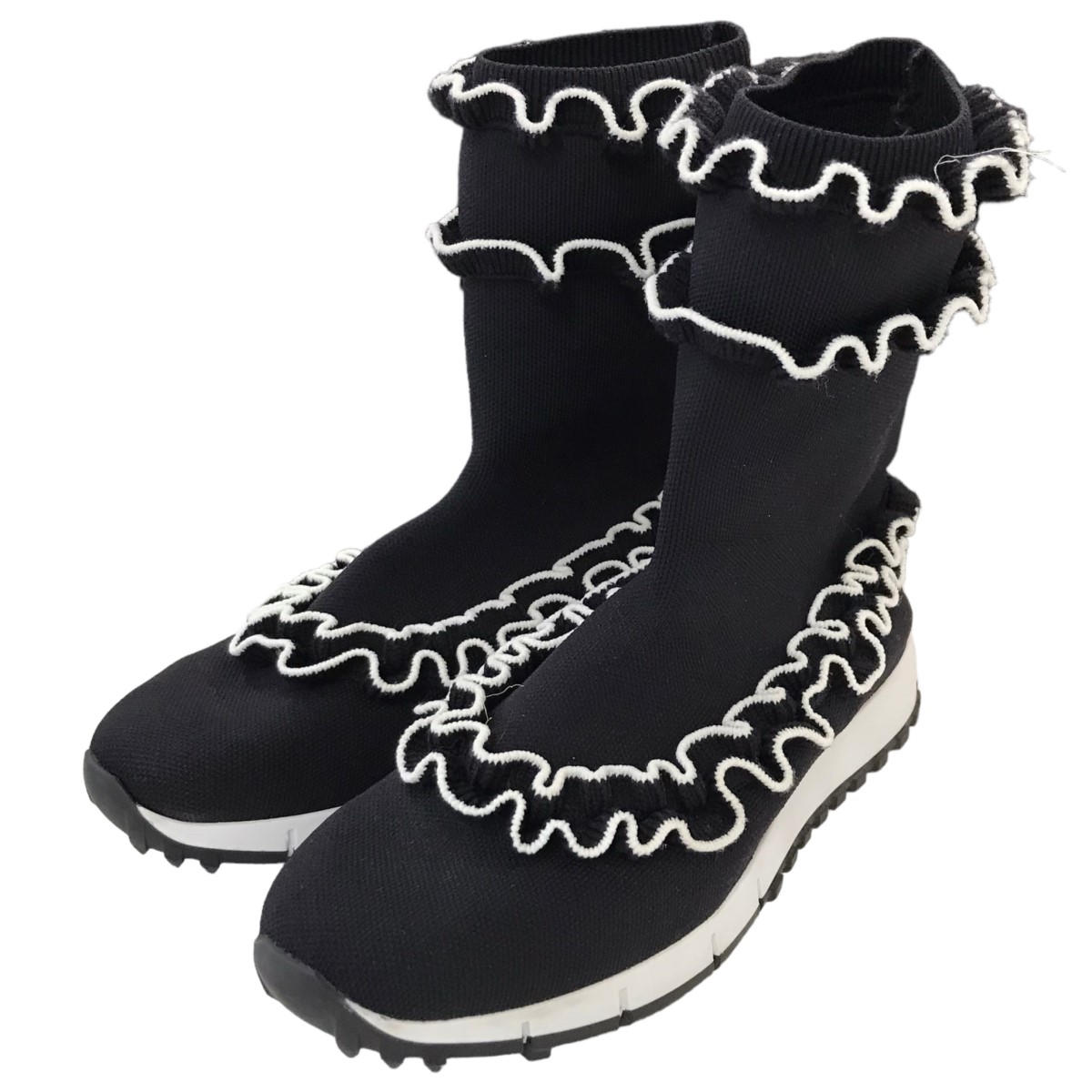 【楽天市場】【中古】JIMMY CHOO「EUGENE」ソックススニーカー ブラック サイズ：35【価格見直し】：ブランド古着のカインドオル