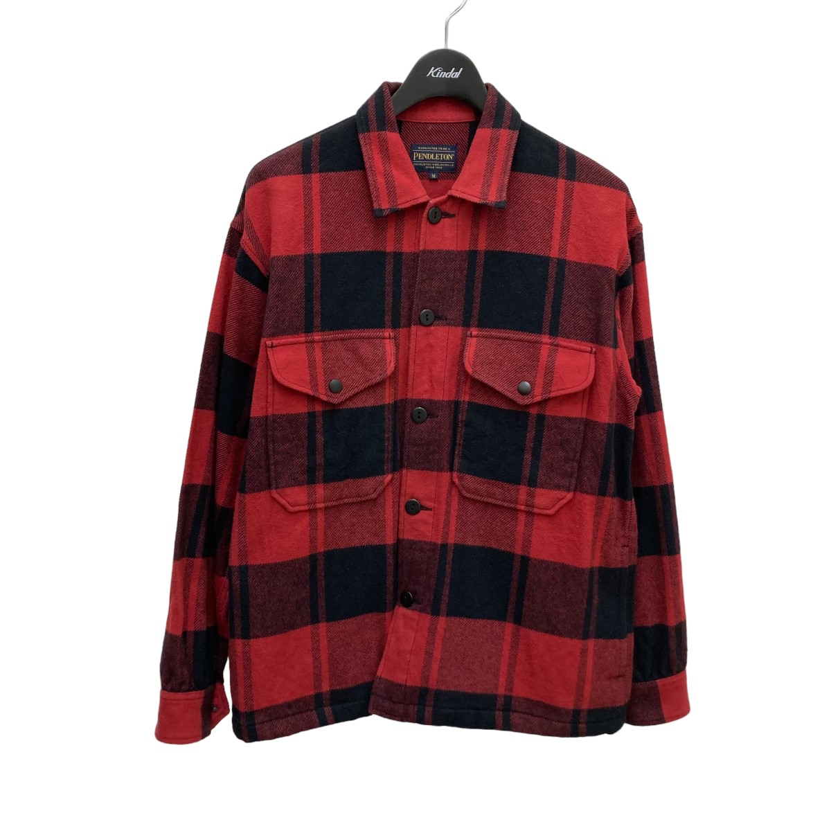 【楽天市場】【中古】Pendleton ｢CPO SHIRTS JACKET｣9475-7006 レッド×ブラック サイズ：M 【280723】（ペンドルトン）：ブランド古着のカインドオル