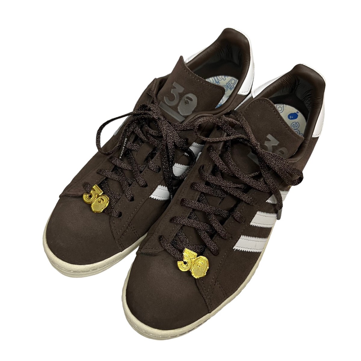 【楽天市場】【中古】adidas×A BATHING APE「Campus 80s Brown」 スニーカー IF3379 ブラウン サイズ ...
