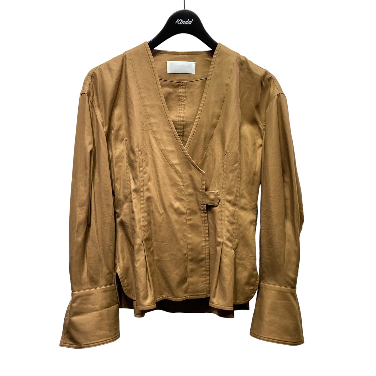 【楽天市場】【中古】mame kurogouchi COTTON DOUBLE CLOTH TOP MM21PF-SH714 キャメル サイズ ...