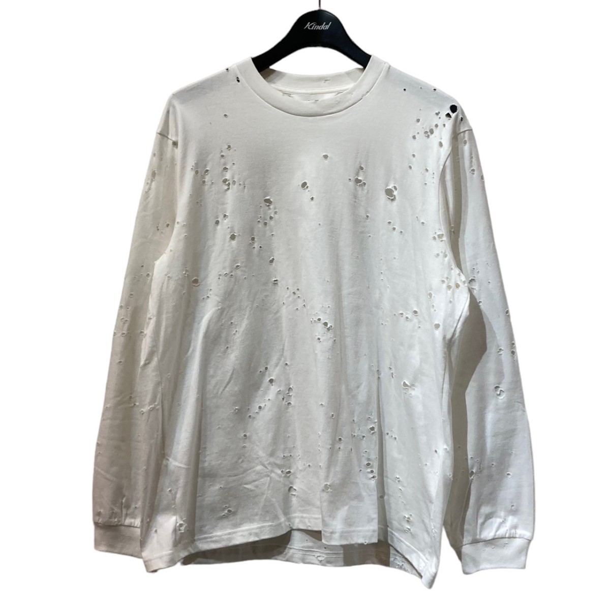 【楽天市場】【中古】DIGAWEL 23AW Damage L／S T-shirt ダメージ加工カットソー DWWB027 ホワイト サイズ：1 【161223】（ディガウェル）：ブランド古着 ...