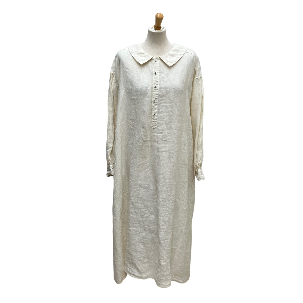 【楽天市場】【中古】nest Robe リネンベンガラ染めスモックワンピース 01203 1052 アイボリー サイズ：Free ...