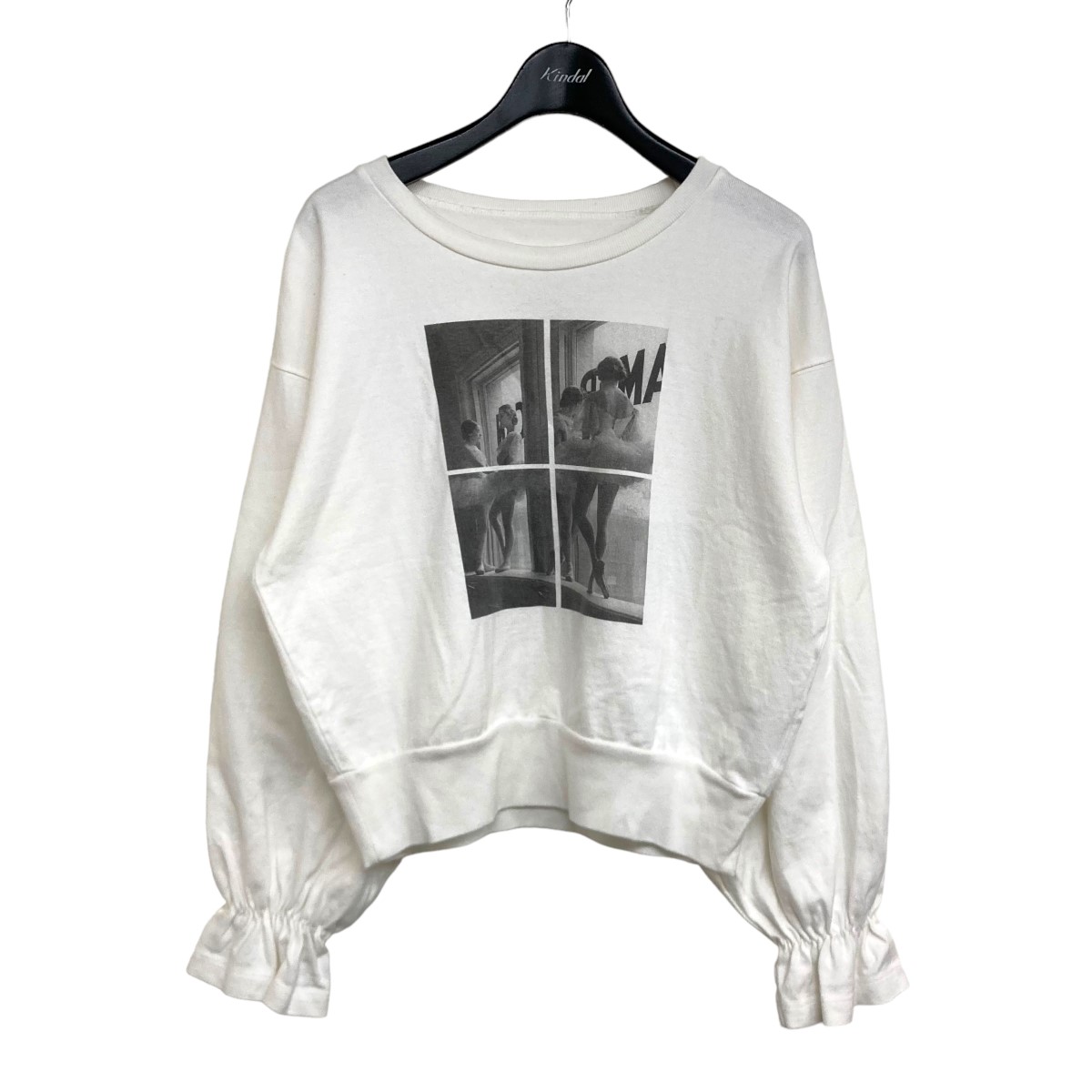 【楽天市場】【中古】AMERI 「LIFE BALLERINA PUFF LONG TEE」 グラフィックロングスリーブカットソー ホワイト サイズ：Free 【070324】（アメリ ...