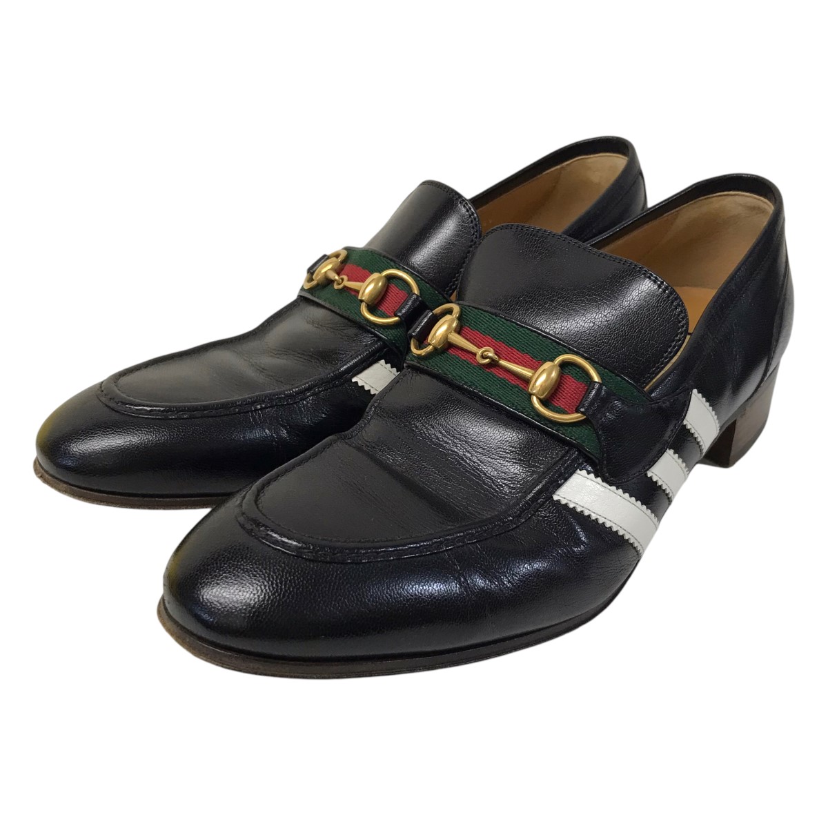 【楽天市場】【中古】GUCCI×adidas22SS ストライプビットローファー 702283 ブラック サイズ：12(31．0)【価格見直し ...