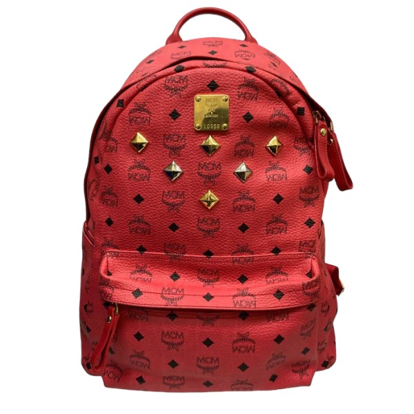 【楽天市場】【中古】MCM ヴィセトス スタッズリュック L0956 10061205 レッド×ピンク サイズ：ONE SIZE ...