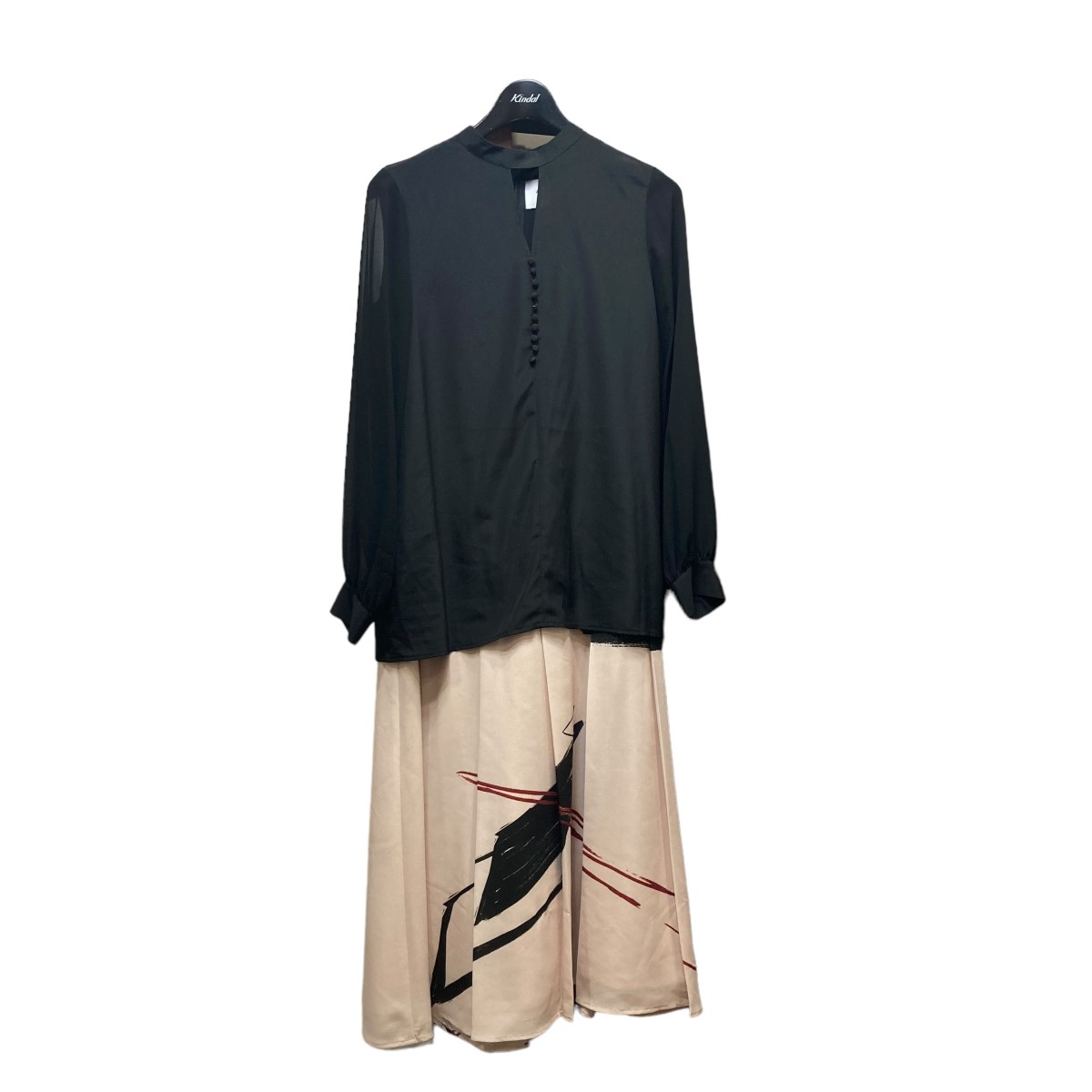 【楽天市場】【中古】AMERI×MOTTY レイヤードドレスシャツワンピース 02920520740 ブラック×ベージュ サイズ：S 【030724】（アメリ×モッティ）：ブランド古着のカインドオル