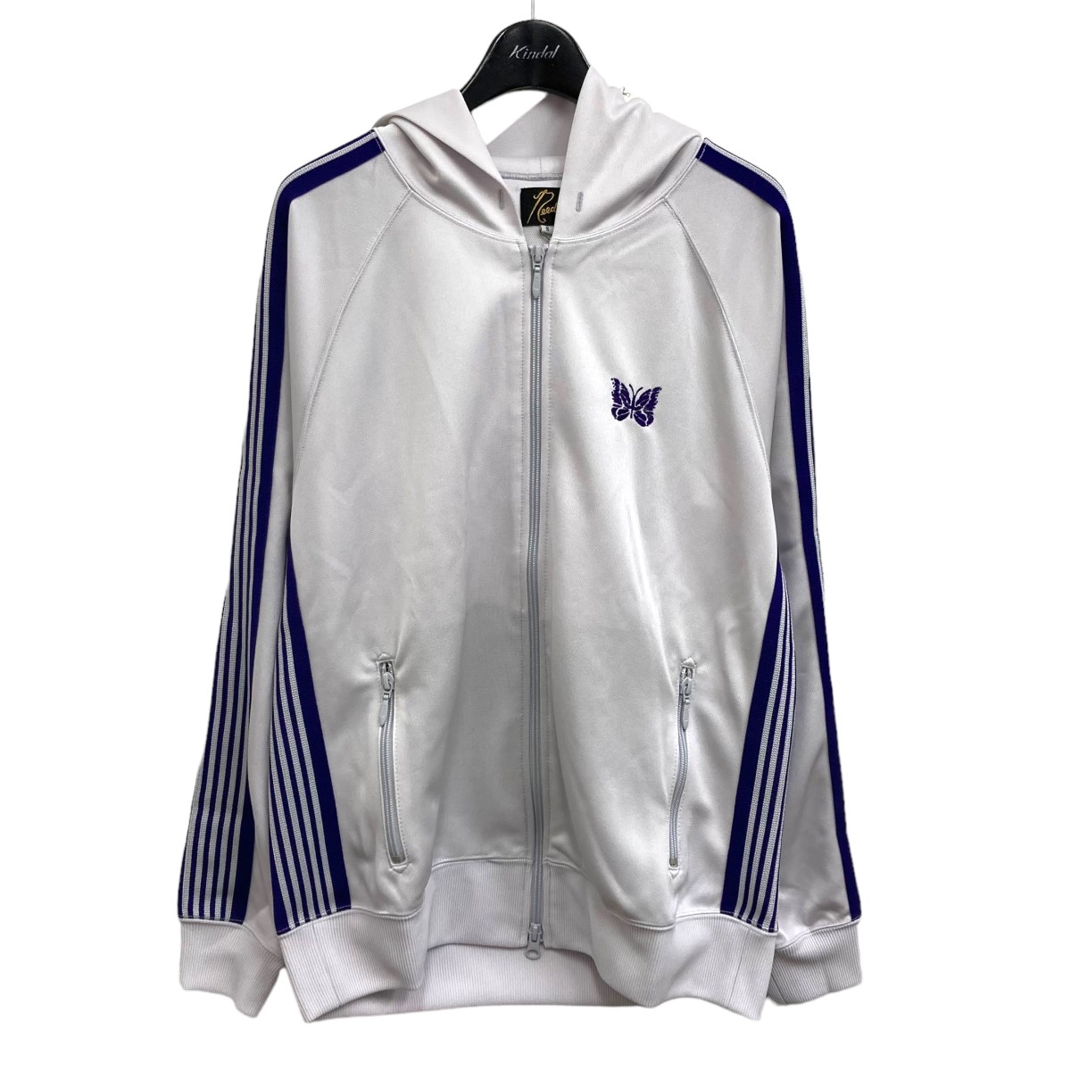 【楽天市場】【中古】Needles TRACK PARKER ZIP UP JACKET トラックジップパーカー ホワイト×パープル サイズ ...