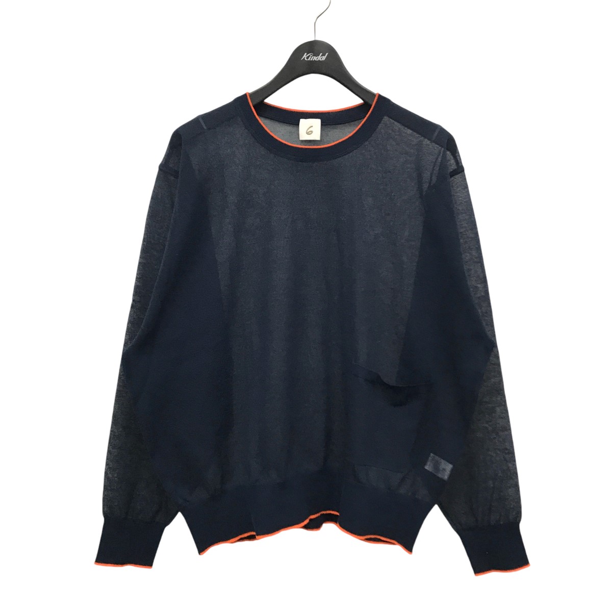 【楽天市場】【中古】6(ROKU) BEAUTY＆YOUTH LINE COLOR CREW NECK KNIT シアーニット 8513-105-0189 ネイビー サイズ：表記なし ...