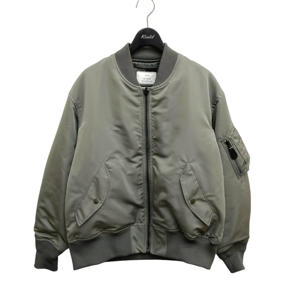 【楽天市場】【中古】HYKE 22AW United Arrows 別注 MA-1フライトジャケット 27047 グリーン サイズ：M 【271024】（ハイク）：ブランド古着のカインドオル