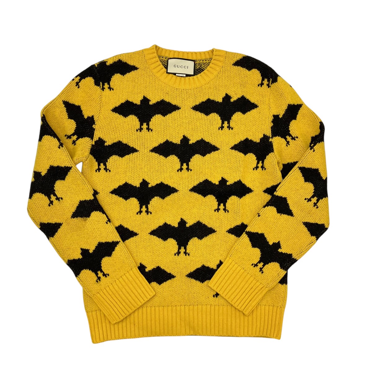 【楽天市場】【中古】GUCCI Bat Jacquard Knit ニット 493648 イエロー サイズ：L 【291224】（グッチ ...