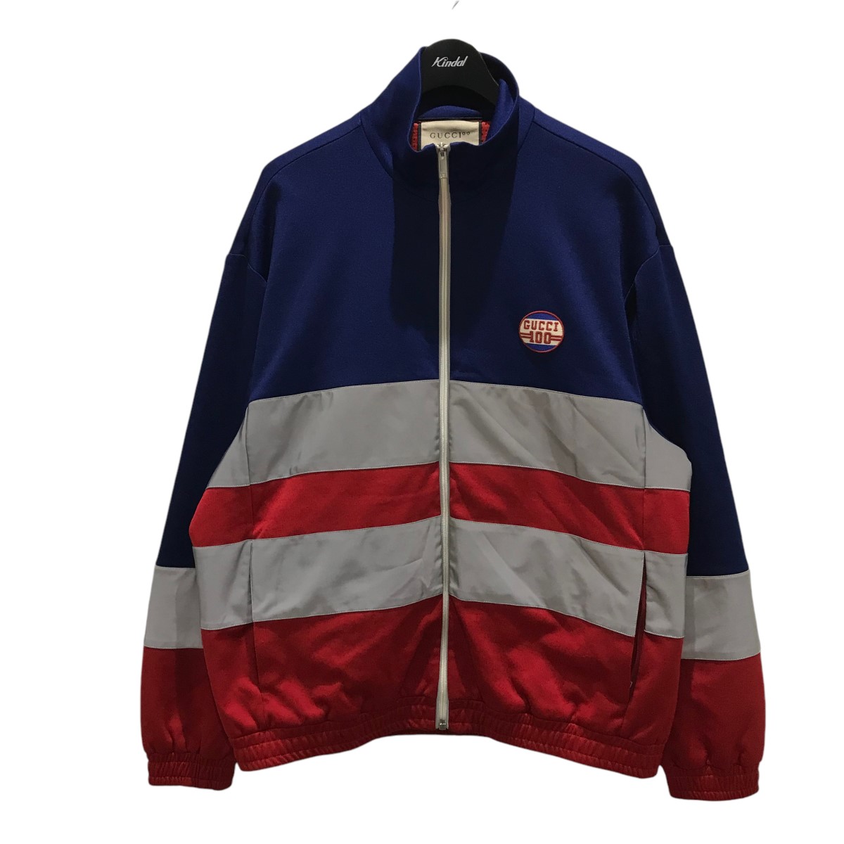 【楽天市場】【中古】GUCCI 22SS 100周年記念 テクニカルジャージージャケット 676482 ブルー×グレー×レッド サイズ：M 【150125】（グッチ）：ブランド古着のカインドオル
