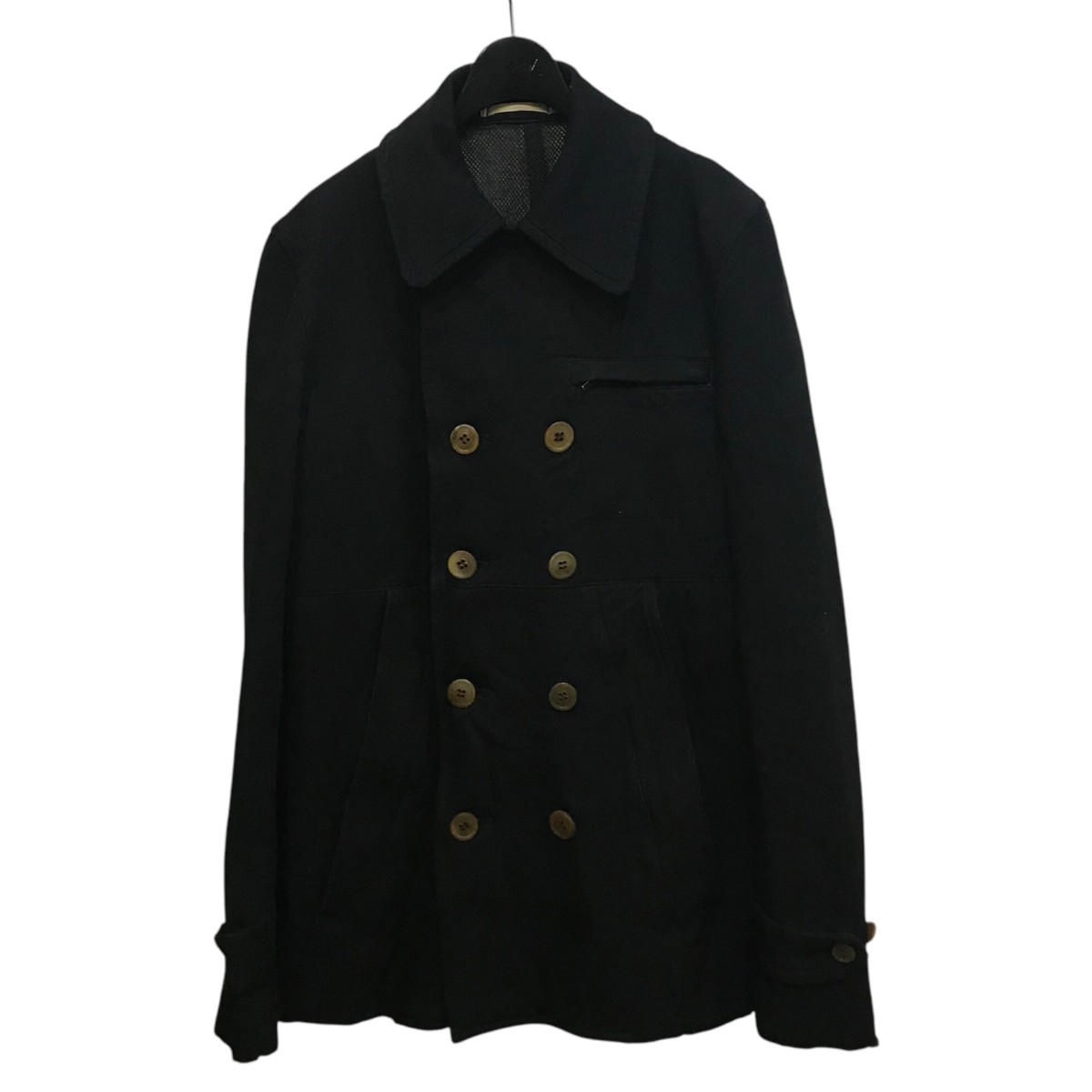 【楽天市場】【中古】COMME des GARCONS HOMME PLUS ポリ縮製品染めPコート PP C006 ブラック サイズ：S ...