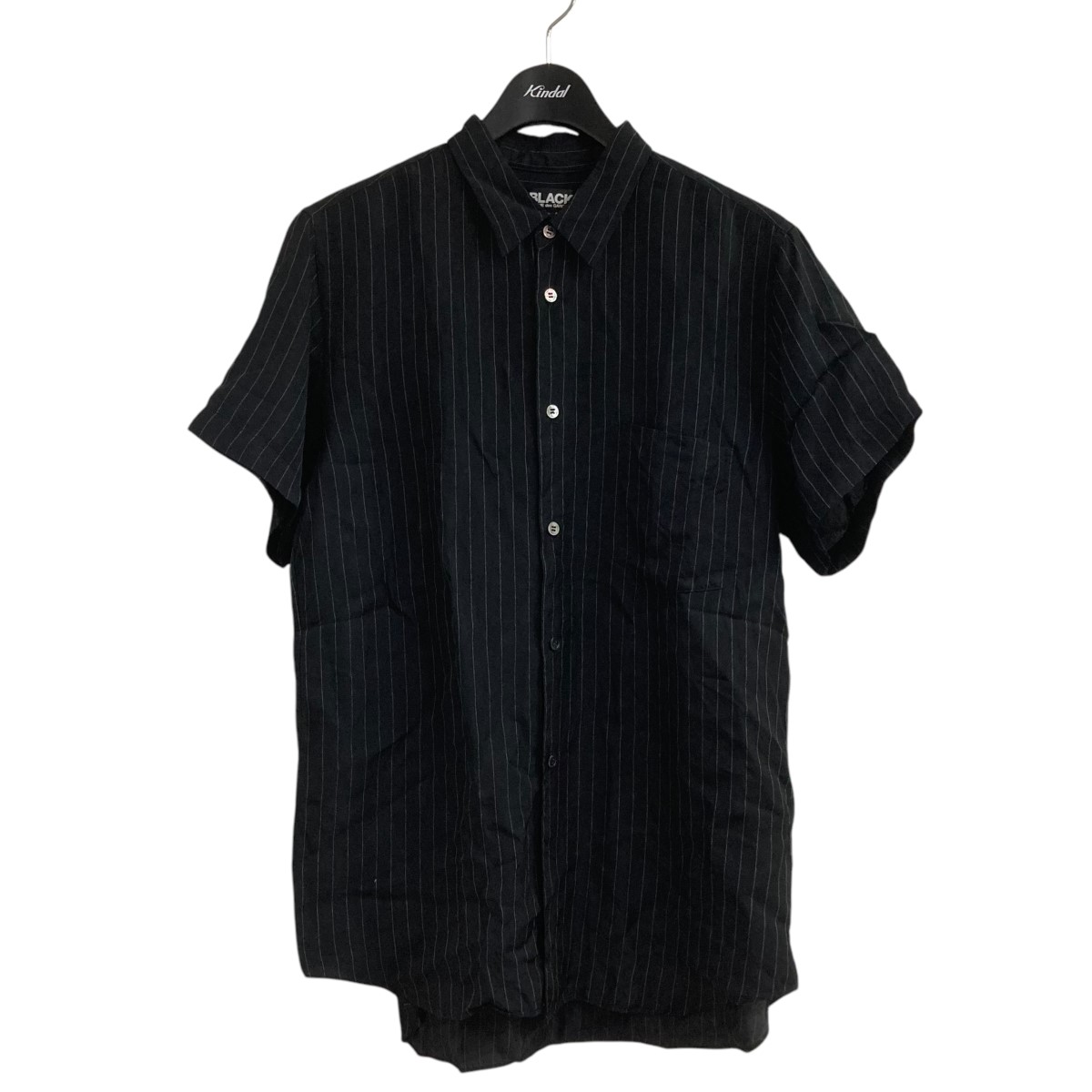 【楽天市場】【中古】BLACK COMME des GARCONS ストライプ半袖シャツ 1I-B017 ブラック サイズ：L 【180325】（ブラックコムデギャルソン）：ブランド古着のカインドオル