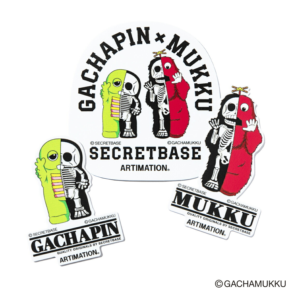 【楽天市場】ARTIMATION＜GACHAPIN & MUKKU X ARTIMATION X SECRET BASE＞ G & M STICKER SET(MULTI)(アーティメーション ...