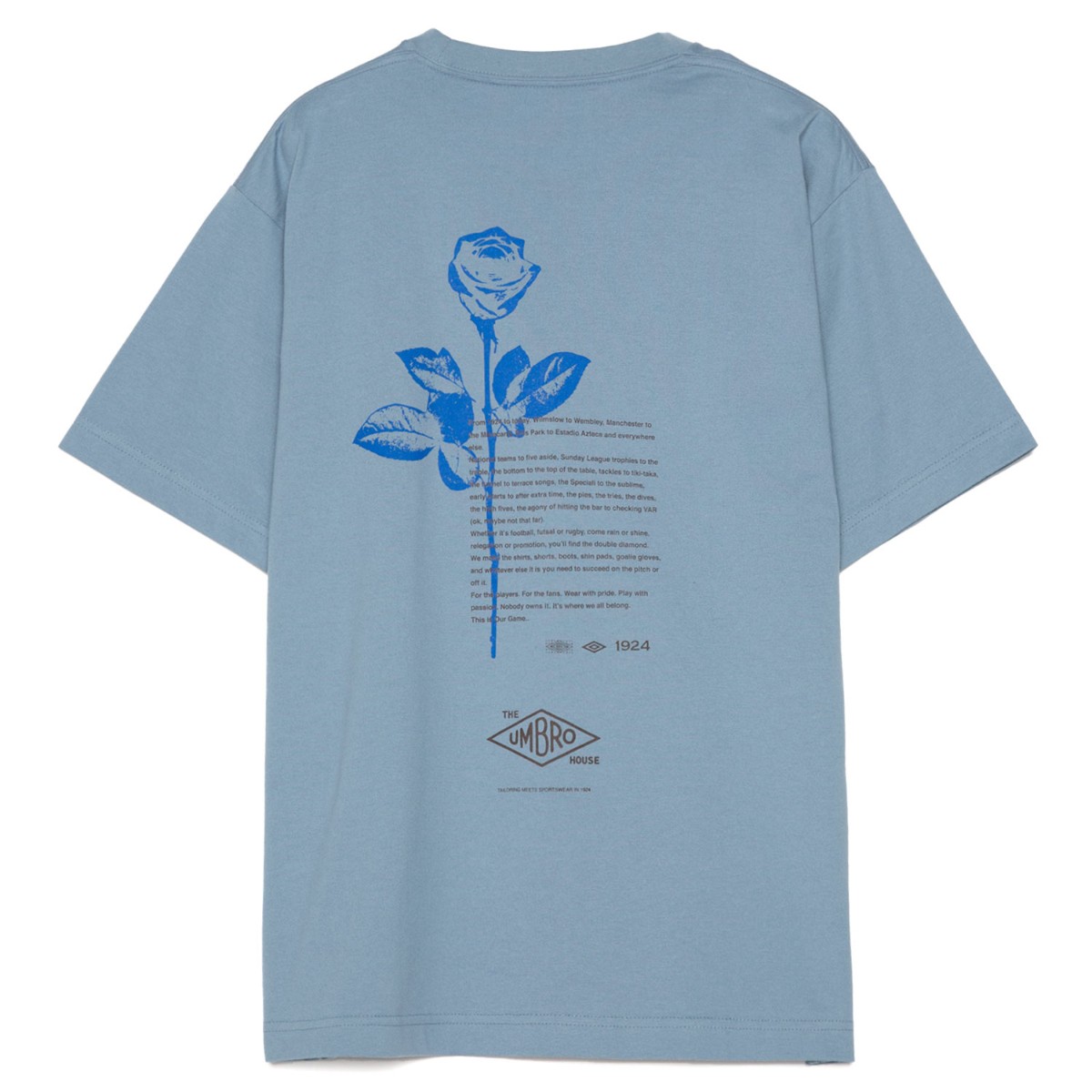 【楽天市場】【pt10倍 26日1:59まで】UMBRO HOUSE Logo T-shirt(Sax)(アンブロハウス ロゴTシャツ)【メンズ レディース】【半袖Tシャツ ワンポイント ...