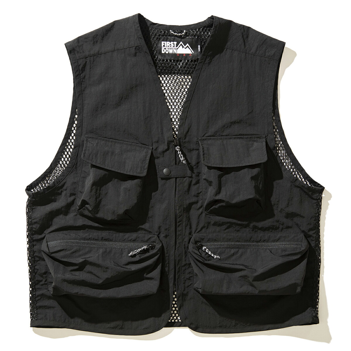【楽天市場】【ラスト1点 サイズ:M】【50%OFF】FIRST DOWN RIVER VEST TASLAN NYLON(BLACK ...