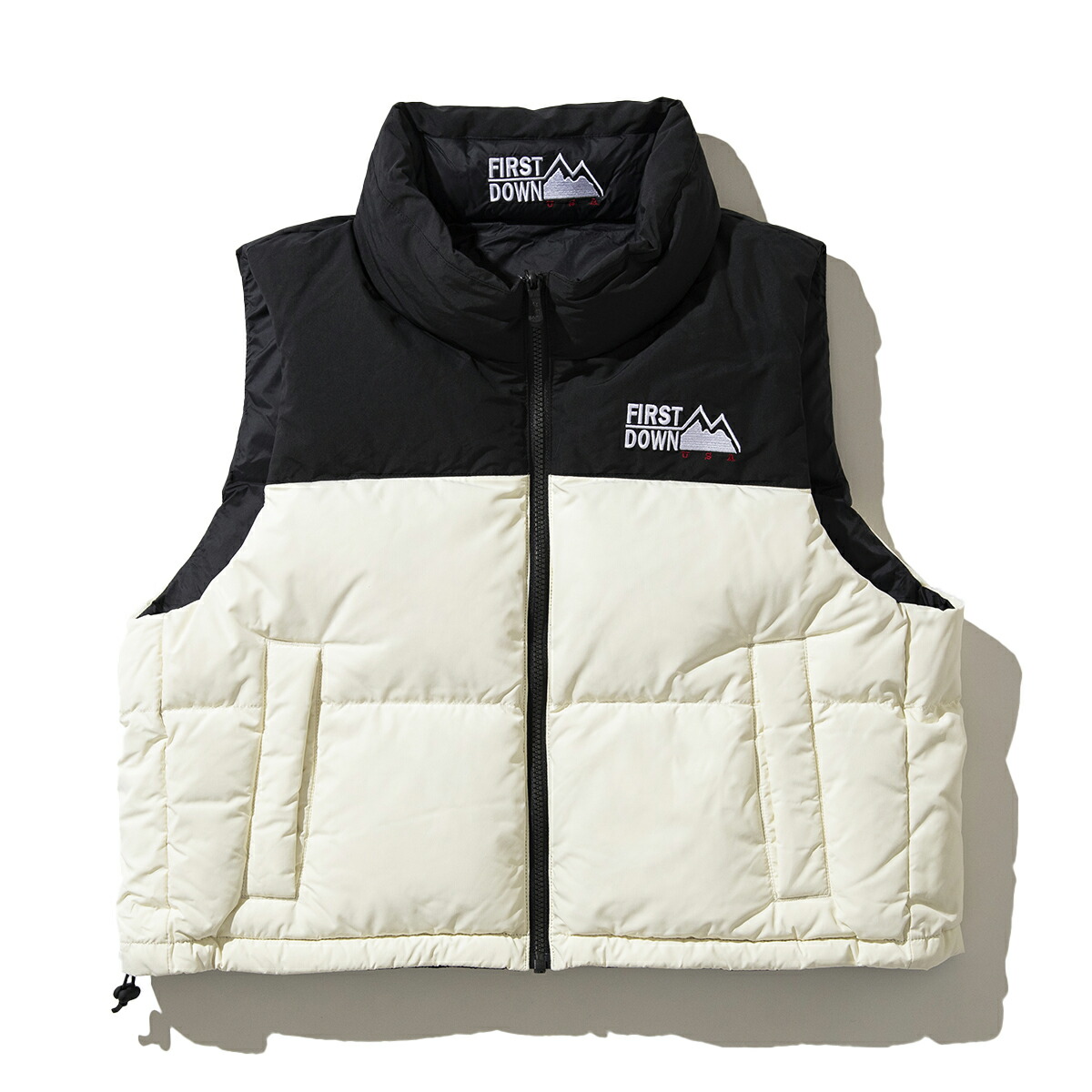 【楽天市場】【30%OFF】FIRST DOWN SHORT BUBBLE DOWN VEST MICROFT(R)(OFF)(ファースト ...