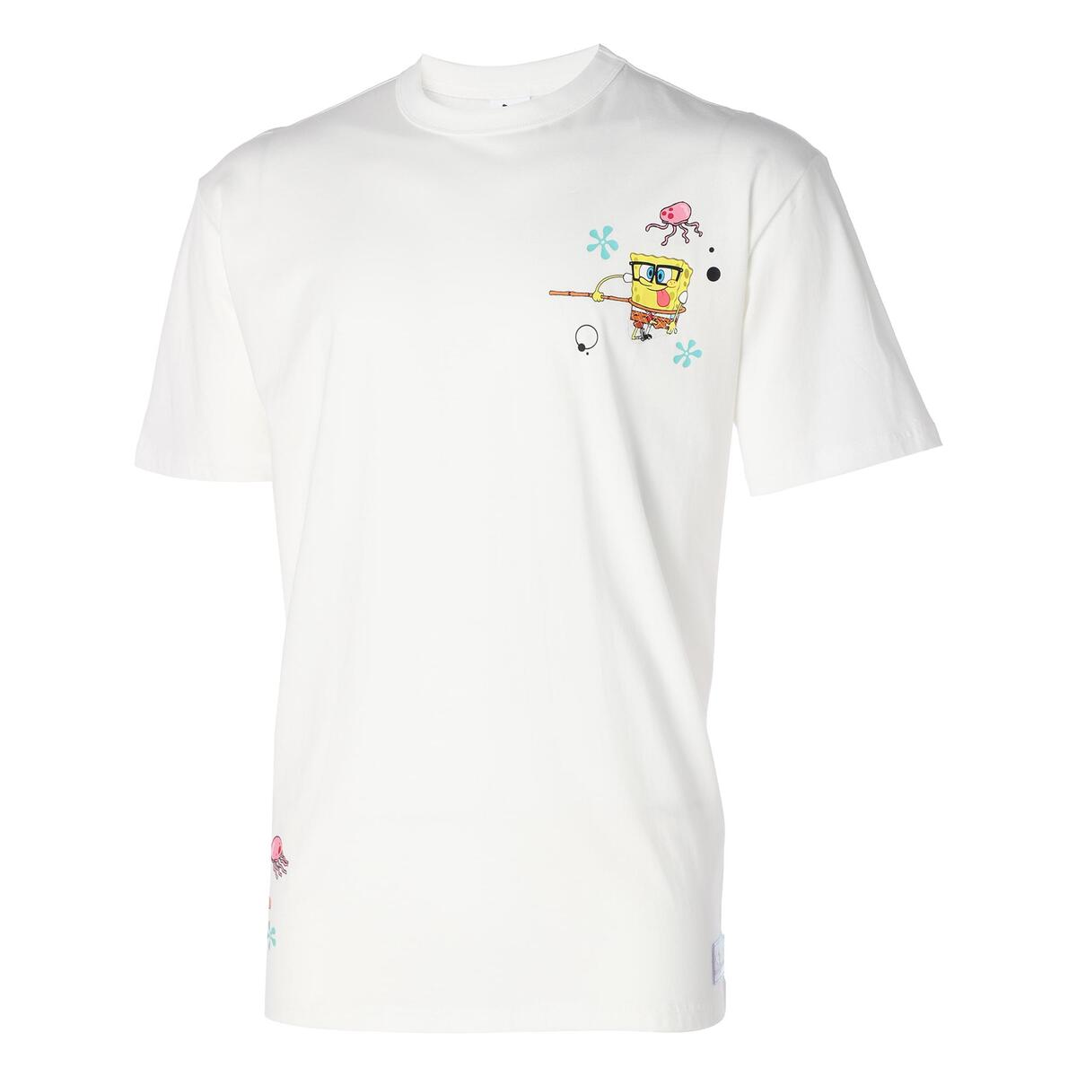 【楽天市場】PUMA PUMA X SPONGEBOB TEE(PUMA WHITE)(プーマ プーマ X スポンジボブ グラフィック ティー ...