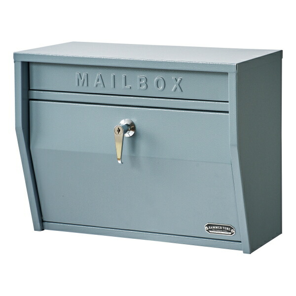 【楽天市場】【クーポン最大550円OFF!】【送料無料】壁掛けポスト ハンマートーン ブルーグレー セトクラフト S24-0521-BG ポスト 壁掛けポスト 鍵付 ウォールポスト スタンド ...