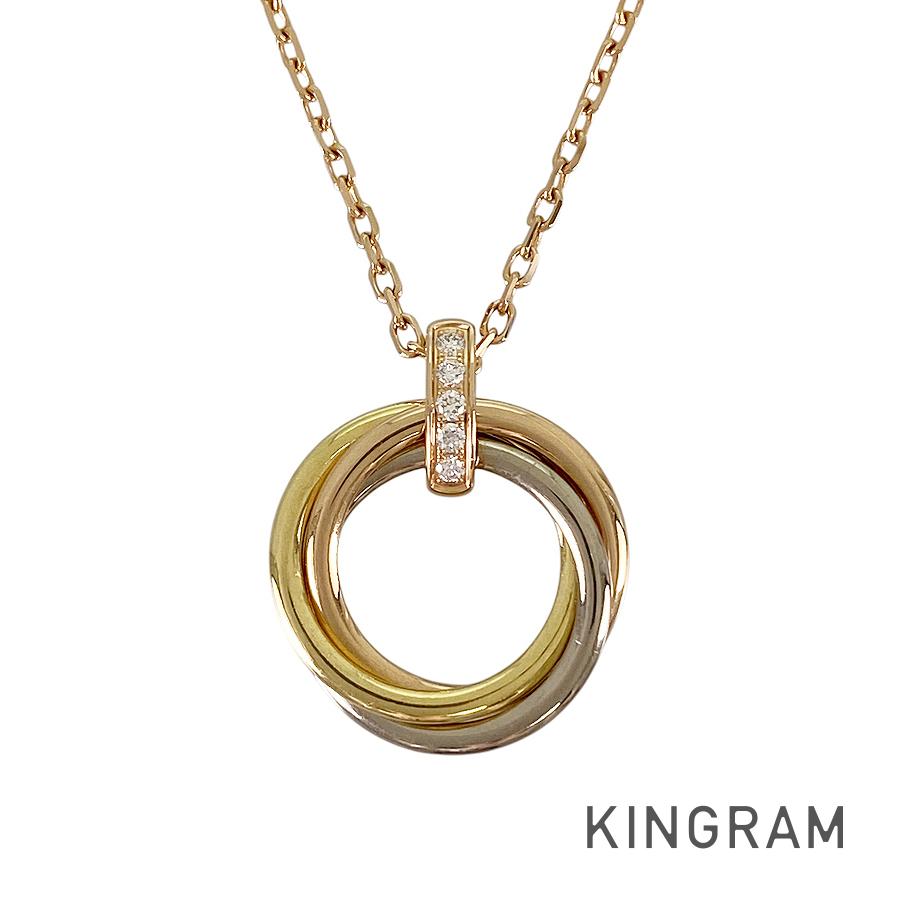 【楽天市場】カルティエ Cartier トリニティ ダイヤ5P K18PG ダイヤモンド ネックレス ftj【中古】：キングラム楽天市場店