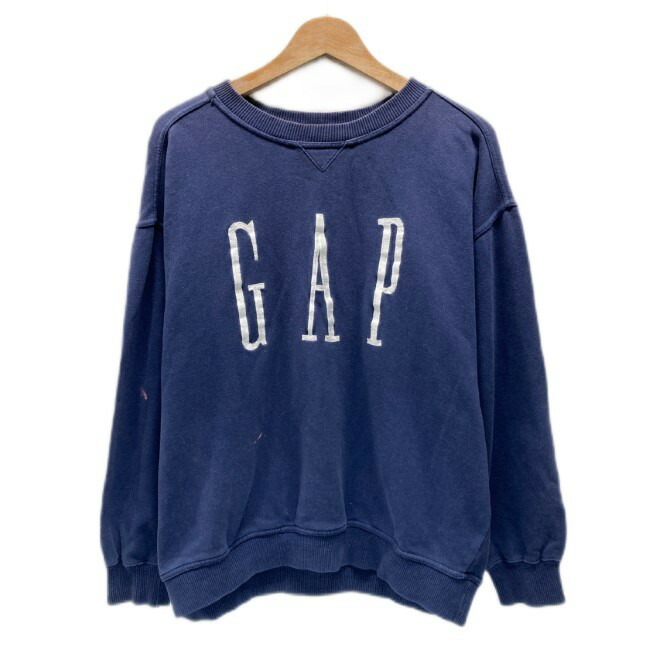 【楽天市場】【中古】 GAP OLD GAP スウェット 90s vintage 90年代 長袖 トレーナー 裏毛 クルーネック フロントプリント ブランドロゴ 古着 ...
