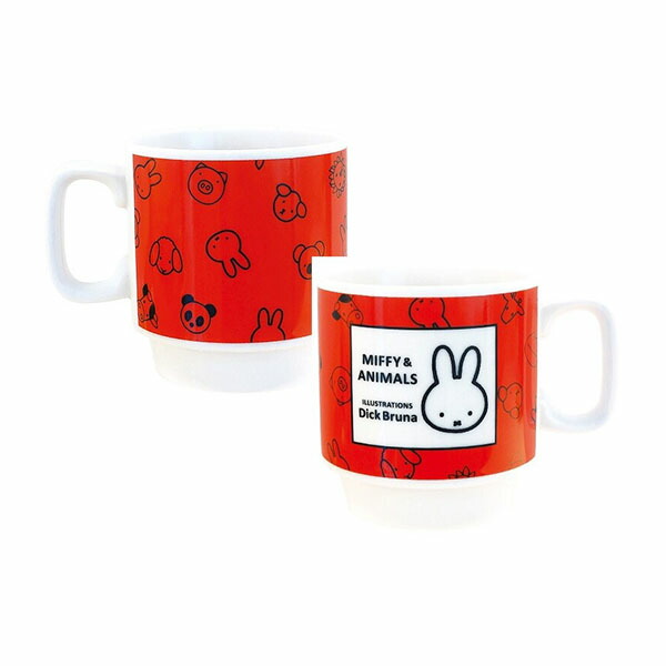【楽天市場】ミッフィー「MIFFY & ANIMALS/スタックマグ(レッド)」：金箔屋本舗 Gold-Shop