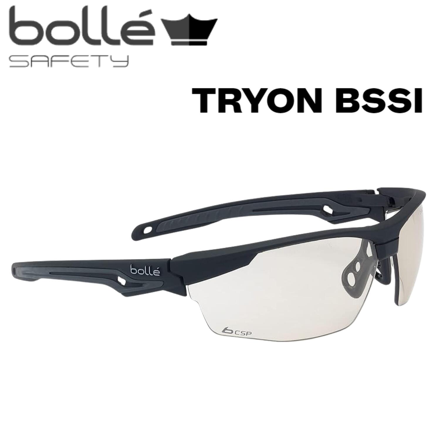 【楽天市場】BOLLE SAFETY TRYON BSSI マットブラック CSP LENS PSSTRYOC13B 正規販売店 正規品 ...