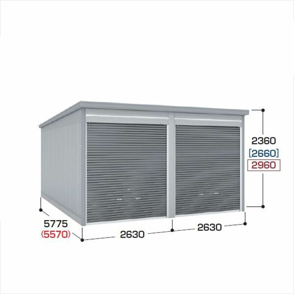 【楽天市場】【関東・東海地方限定配送】【送料無料】イナバ物置 GARADIA ガレーディア 2連棟 GRN-2657HL-2 一般型 標準屋根 2台用 『 車庫 ガレージ 倉庫 シャッター ...