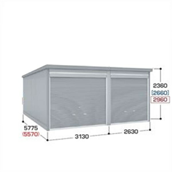 【楽天市場】【関東・東海地方限定配送】【送料無料】イナバ物置 GARADIA ガレーディア 2連棟 GRN-3126・57H 豪雪型 標準屋根 2台用 『 車庫 ガレージ 倉庫 シャッター ...