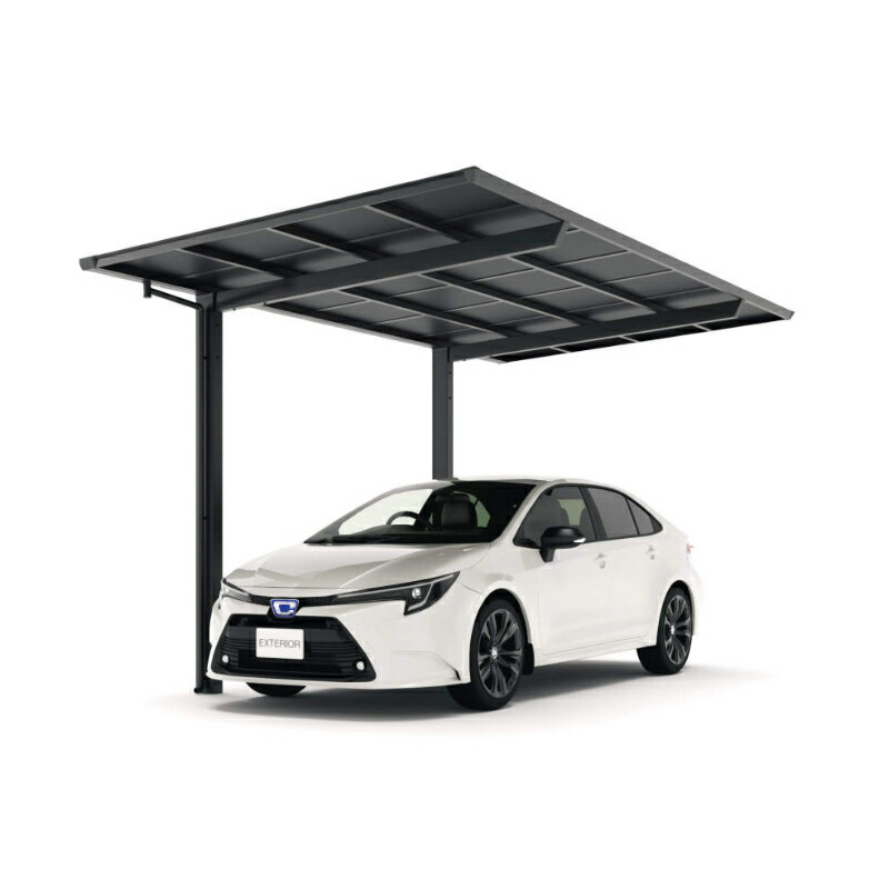 【楽天市場】三協アルミ セルフィ 基本 1台用 柱2本 5827 H25 ブラックポリカーボネート 『 カーポート 1台 本体のみ 駐車場 ...