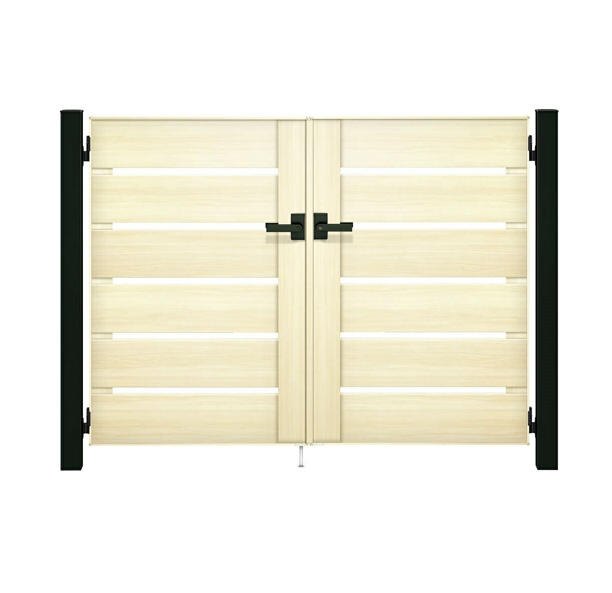 【楽天市場】【送料無料】YKKAP ルシアス門扉YS4型 両開き 門柱仕様 07-12 内開き仕様 UME-V-YS4『木調 ゲート 部材 ...