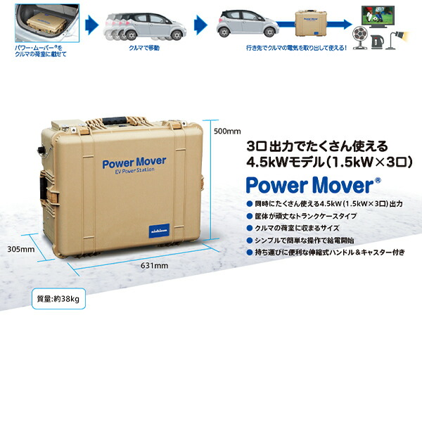 【楽天市場】ニチコン nichicon パワー・ムーバー Power Mover EV Power Station 4.5kWモデル（1 ...