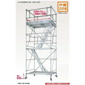 【楽天市場】ピカコーポレイション パイプ製足場 2段セット PSW-15018-2BB：エクステリアのキロ楽天市場支店