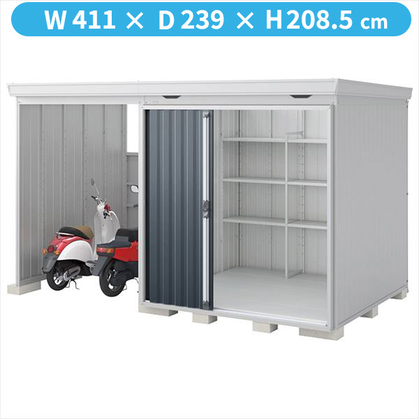 【楽天市場】【自転車置場 駐輪】イナバ物置 FW／フォルタ ウィズ FW-18K+2222S CG スタンダード 左側開放スペース 一般型 結露軽減材付屋根『物置 屋外 大型 diy』【関東 ...