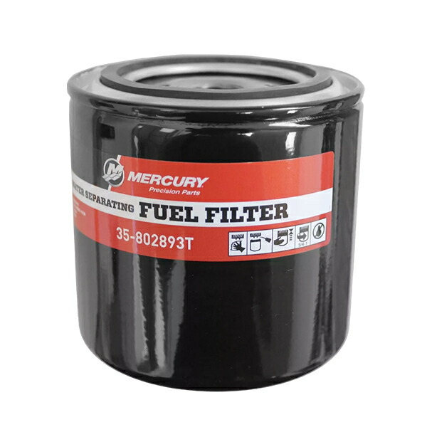 【楽天市場】MERCURY マーキュリー カートリッジ式 フューエルフィルター 交換用フィルター 25ミクロン 純正 35-802893t ...