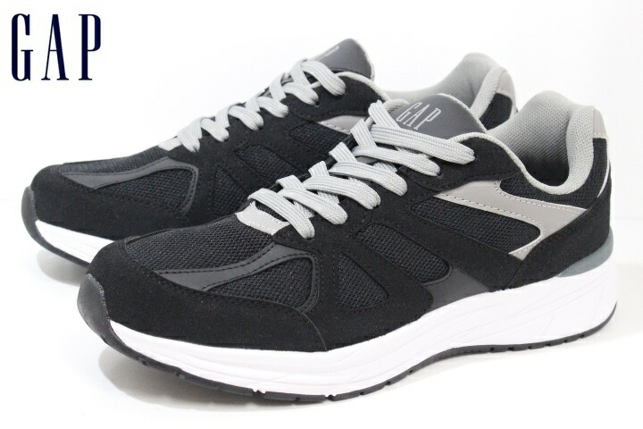 【楽天市場】ギャップ メンズ レトロランニング スニーカー GAP GPU12512 BLK BLACK：岸山履物店 楽天市場店