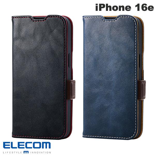 【楽天市場】[ネコポス送料無料] エレコム iPhone 16e レザーケース 手帳型 耐衝撃 磁石付き ステッチ (スマホケース・カバー)：Premium Selection 楽天市場店