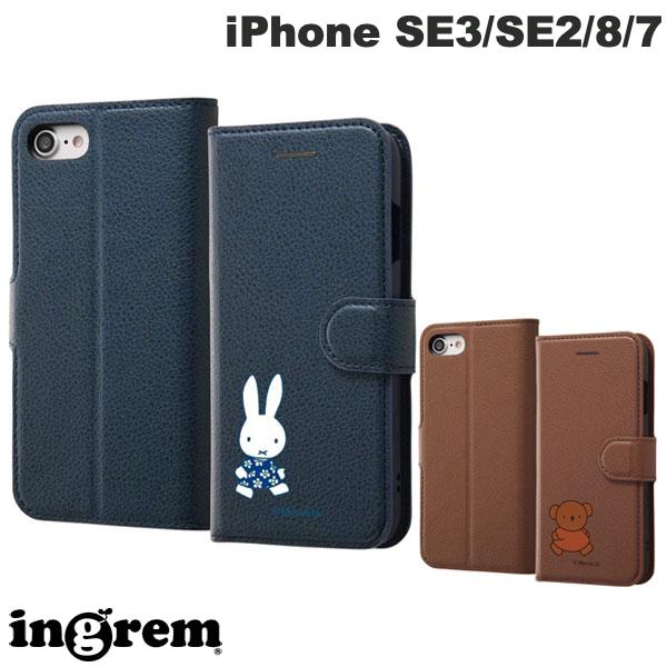 【楽天市場】ingrem iPhone SE 第3世代 / SE 第2世代 / 8 / 7 ミッフィー 手帳型レザーケース シンプル ...