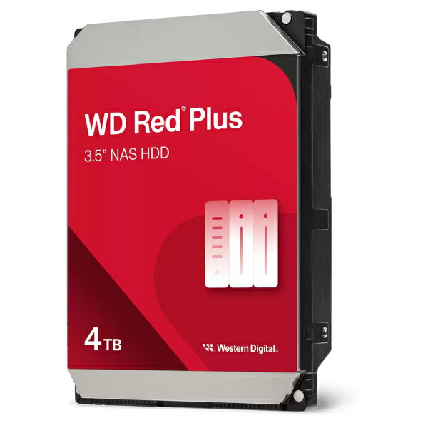 【楽天市場】Western Digital 4TB Red Plus 3.5-Inch SATA キャッシュサイズ 256MB ...