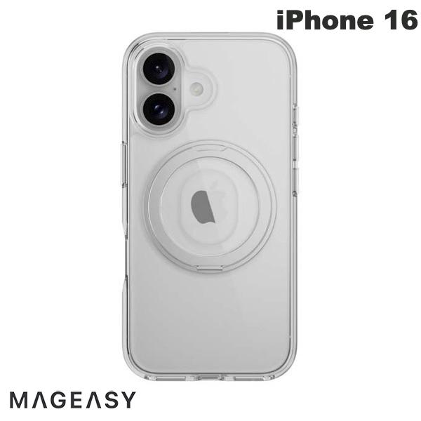 【楽天市場】[ネコポス送料無料] MagEasy iPhone 16 MagStand 360 M with Ring MagSefe対応スタンド付き耐衝撃ケース Transparent ...