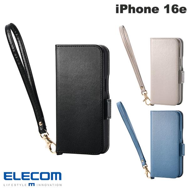 【楽天市場】ELECOM エレコム iPhone 16e レザーケース 手帳型 耐衝撃 磁石付き ステッチ ハンドストラップ付 (スマホケース・カバー)：Apple専門店 キットカット