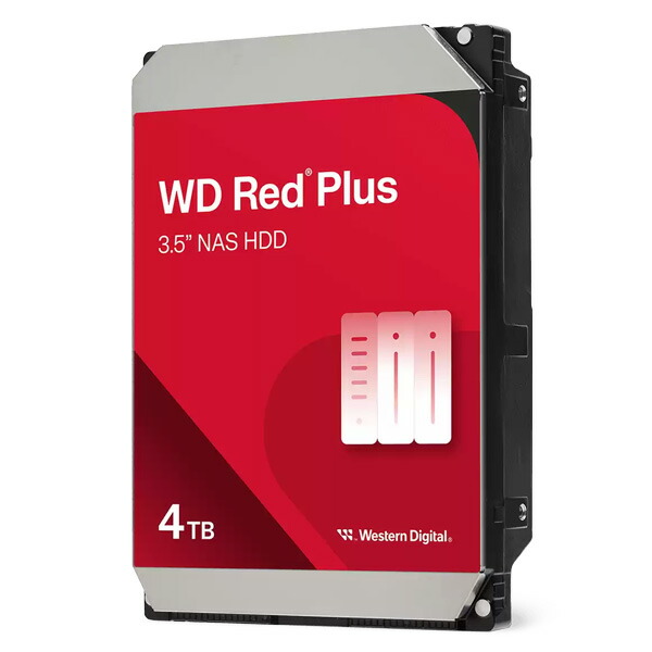【楽天市場】Western Digital 4TB Red Plus 3.5-Inch SATA キャッシュサイズ 128MB ...