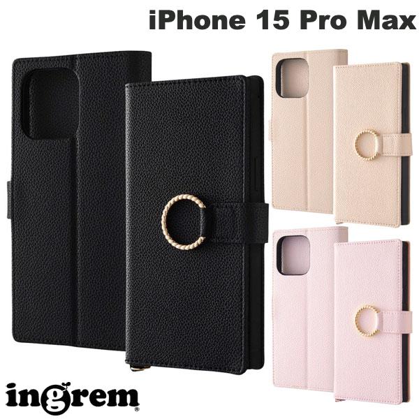 【楽天市場】ingrem iPhone 15 Pro Max 耐衝撃 手帳型レザーケース KAKU Ring イングレム (スマホケース・カバー)：Apple専門店 キットカット