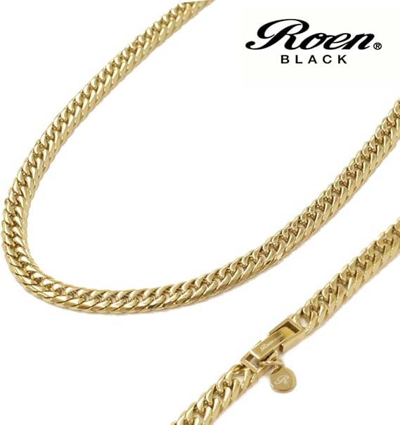 【楽天市場】【★MAX30％OFFクーポン★4月24日19：59迄】Roen BLACK ネックレス ロエン ブラック 6面W喜平 キヘイ ネックレス チェーン 50cm 幅5.7mm ...