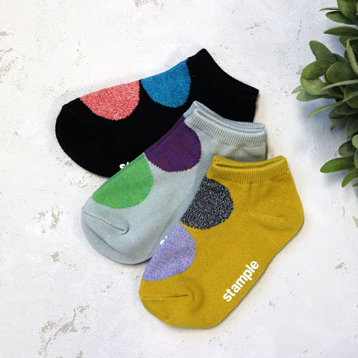 【楽天市場】【2025春夏新作】stample （スタンプル） モザイクドット アンクルソックス 3足組 靴下 キッズ 男の子 履きやすい おしゃれ かわいい 滑り止め くつ下 すべり止め ...